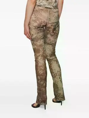 JEAN PAUL GAULTIER Medallion-print Trousers - Neutrals
