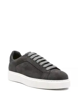 DOUCAL'S Clay Leather Sneakers - Grey