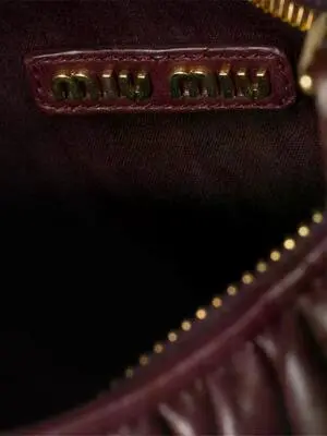 Miu Miu Wander Matelassé Nappa Leather Shoulder Bag - Red
