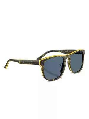 SCUDERIA FERRARI Tortoiseshell-effect Square Frame Sunglasses