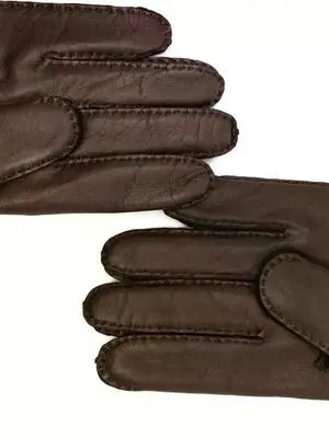 Corneliani Leather Gloves - Brown