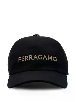 FERRAGAMO Logo-embroidered Baseball Cap - Black