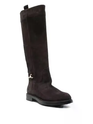 DOUCAL'S Suede Boots With Buckle Detail