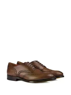 DOUCAL'S Leather Lace-up Brogues - Brown
