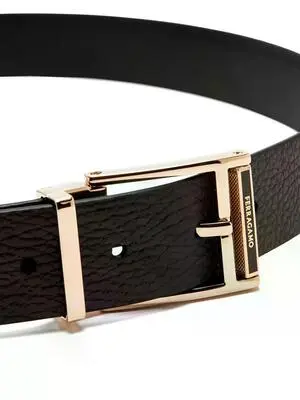 FERRAGAMO Leather Belt With Branded Buckle