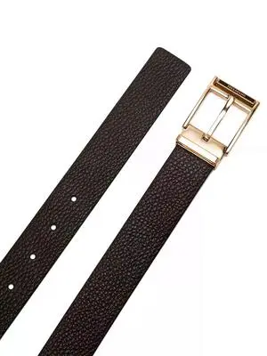 FERRAGAMO Leather Belt With Branded Buckle