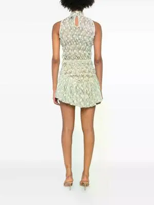 ROBERTA EINER Floral Lace Mini Dress