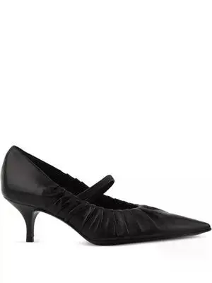 PAUL WARMER Pleated Kitten-heel Pumps
