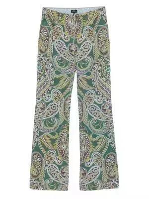 Etro Paisley Print Straight Leg Jeans