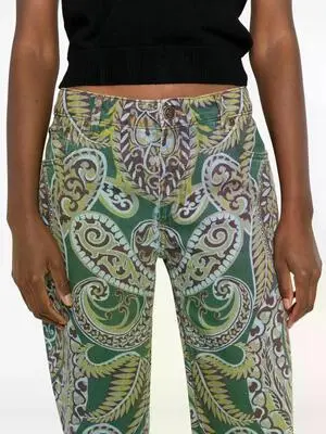 Etro Paisley Print Straight Leg Jeans