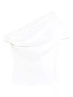Paris Georgia Ida One-shoulder Draped Top - White