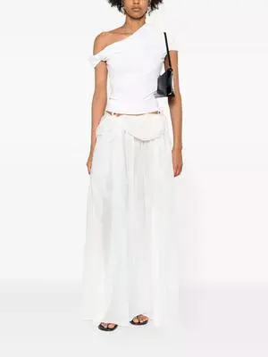 Paris Georgia Ida One-shoulder Draped Top
