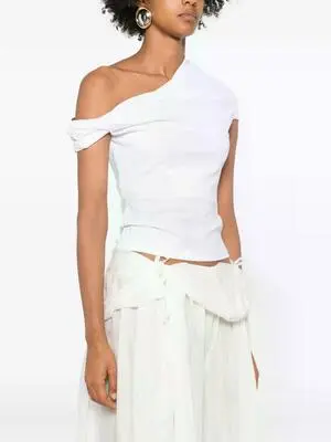 Paris Georgia Ida One-shoulder Draped Top