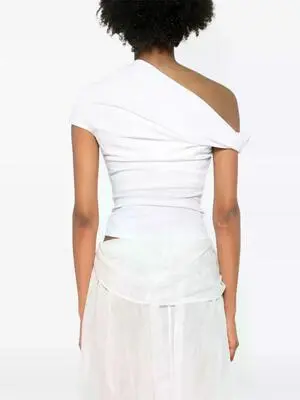 Paris Georgia Ida One-shoulder Draped Top