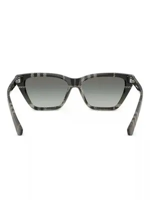 Burberry Check-pattern Cat-eye Sunglasses - Black