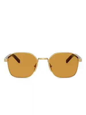 Prada Geometric-frame Sunglasses - Gold