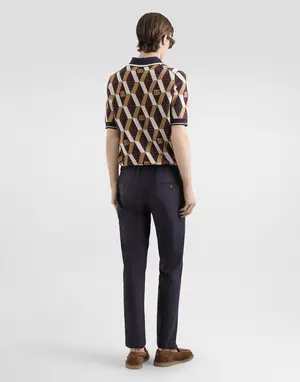 Dolce & Gabbana Silk And Gabardine Trousers - Blue