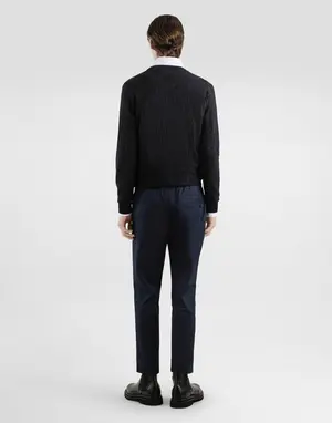 Dolce & Gabbana Stretch Cotton Gabardine Jogging Trousers - Blue