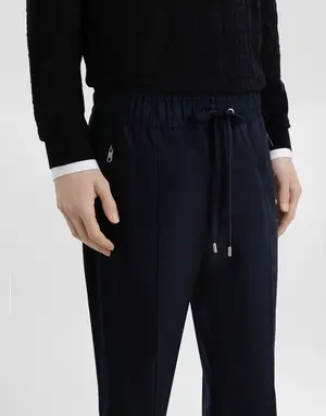 Dolce & Gabbana Stretch Cotton Gabardine Jogging Trousers - Blue