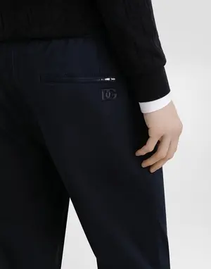 Dolce & Gabbana Stretch Cotton Gabardine Jogging Trousers - Blue