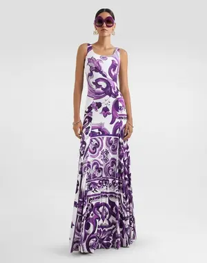 Dolce & Gabbana Majolica-print Sleeveless Dress - Multicolor