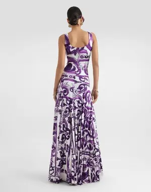 Dolce & Gabbana Majolica-print Sleeveless Dress - Multicolor