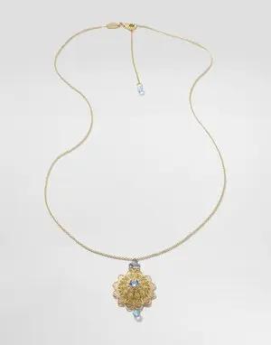 Dolce & Gabbana Filigree Aquamarine Necklace - Gold