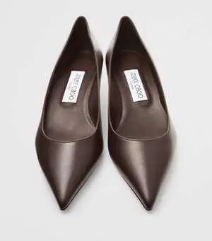 JIMMY CHOO Amelia Leather Pumps - Brown