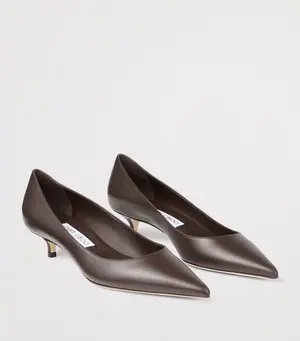 JIMMY CHOO Amelia Leather Pumps - Brown