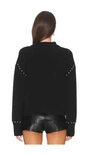Central Park West Studded Sweater Jacket