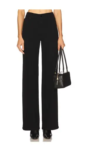 FRAME Le Slim Palazzo Long Jeans - Black