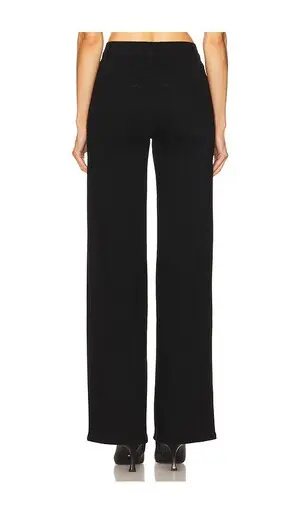 FRAME Le Slim Palazzo Long Jeans - Black