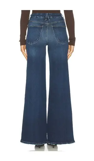 Good American Soft Tech Good Waist Palazzo Jeans - Indigo