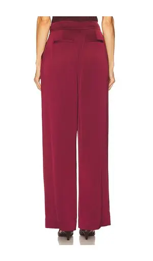 Simkhai Kyra Wide Leg Pant - Cranberry