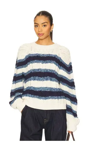 Free People Striped Pullover Sweaters