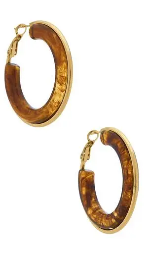 8 Other Reasons Resin Hoop Earrings - Tortoise