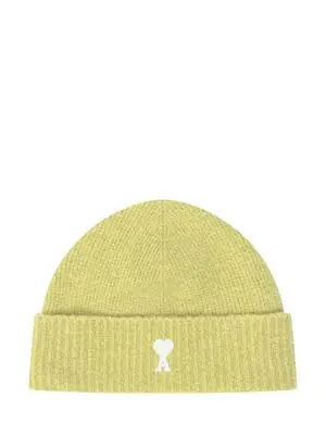 Ami AMI Alexandre Mattiussi Wool Beanie Hat Green