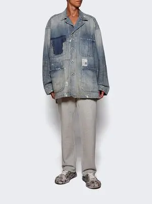 Mihara Yasuhiro Aged Chore Jacket Indigo - Blue