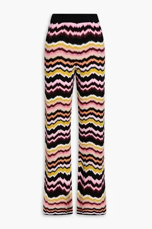 Missoni Crochet-knit Flared Pants - Pink