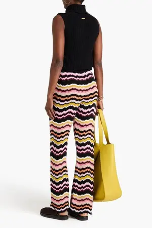 Missoni Crochet-knit Flared Pants - Pink