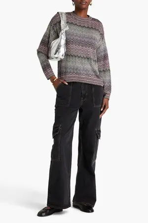 Missoni Metallic Crochet-knit Sweater