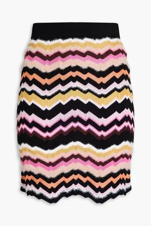 Missoni Brushed Crochet-knit Mini Skirt - Black