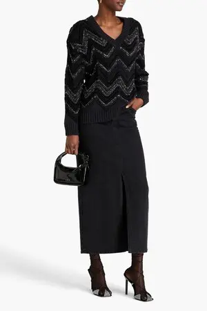 Missoni Sequin-embellished Knitted Sweater - Black