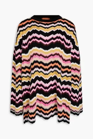 Missoni Brushed Intarsia-knit Sweater - Black