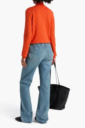 Missoni Wool And Cashmere-blend Turtleneck Sweater - Bright Orange