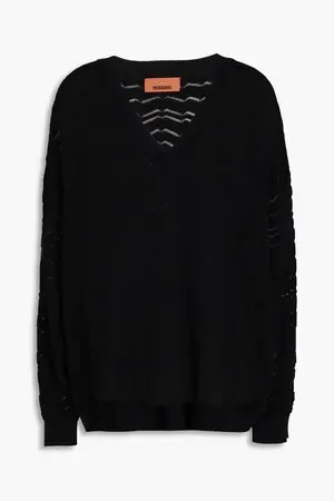 Missoni Oversized Crochet-knit Sweater - Black