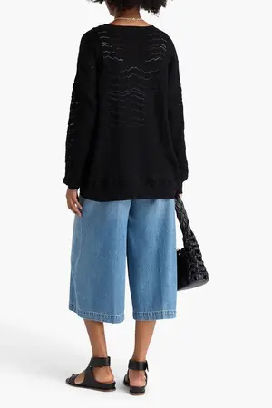 Missoni Oversized Crochet-knit Sweater - Black