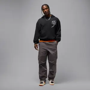 JORDAN Oversized Pullover Hoodie - Black