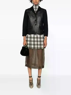 Marni Leather-paneled Wool Jacket