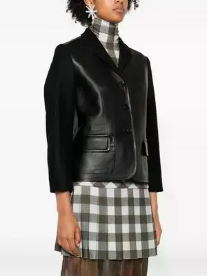 Marni Leather-paneled Wool Jacket